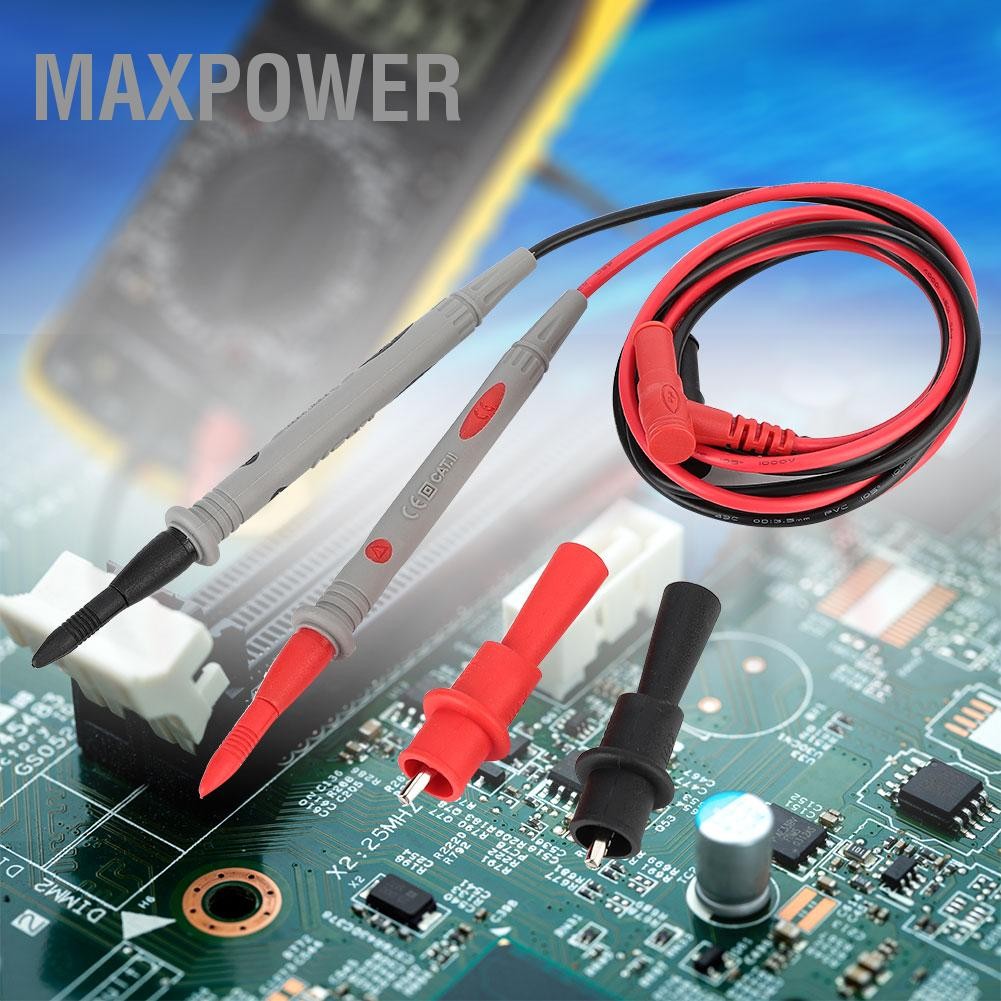 Maxpower PT1006 Digital Multimeter Crocodile Clip Probe Pen 1000V 20A ...