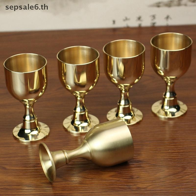 [อืม] ทองเหลืองแก้วไวน์ร้านอาหาร ก oblet โต๊ะไวน์แดงและไวน์ขาวทรัมเป็ต ...