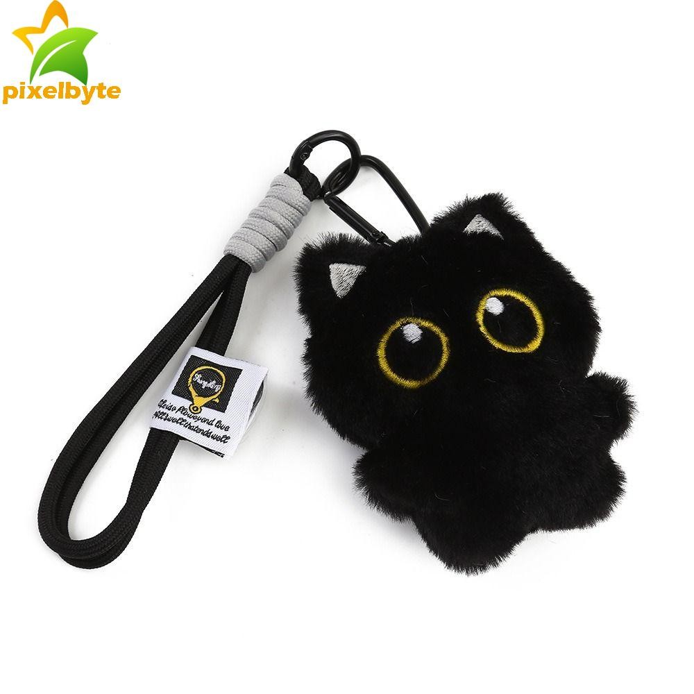 PIXELBYTE พวงกุญแจตุ๊กตาแมว, ตาโตตุ๊กตาน่ารักตุ๊กตาแมว, Kawaii นุ่มการ์ตูน Ins ตุ๊กตาสัตว์พวง ...