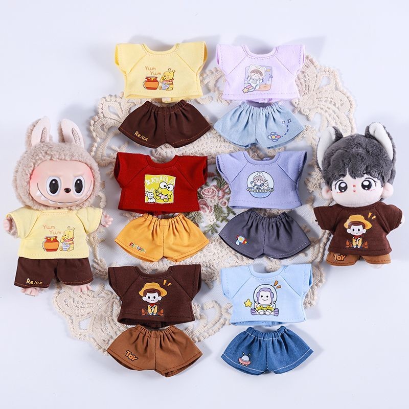 Labubu Labu Ragdoll Clothes 15CMmacaron Pop Martwa Clothes Heart ...