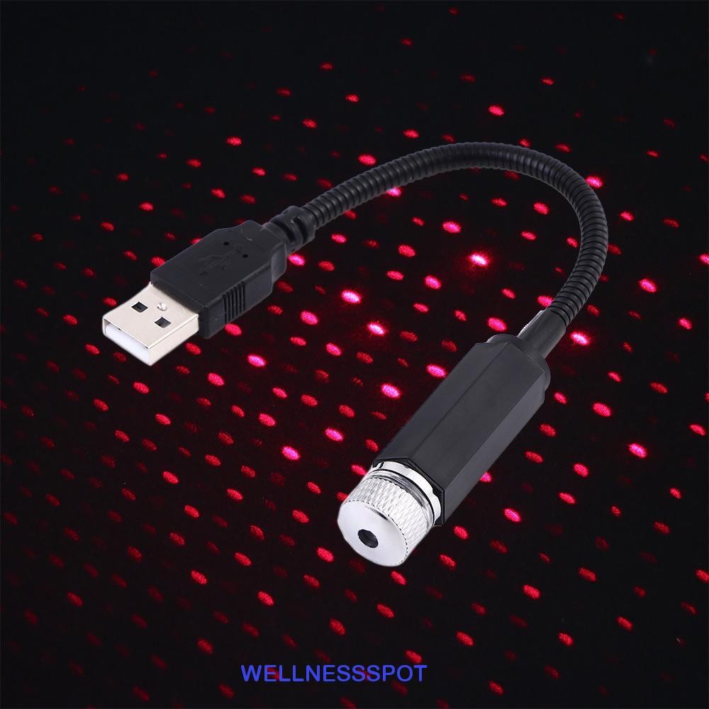 WELLNESSSPOT หลังคารถ Star Light Mini 1 ชิ้น Ambient ไฟโปรเจคเตอร์ Usb Led โคมไฟบรรยากาศรถยนต์ ...