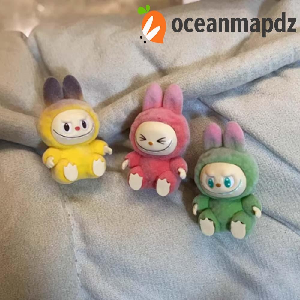 OCEANMAPDZ มีที่นั่ง Labubu ตุ๊กตา, สี Candy Handmade Gradient Labubu ...