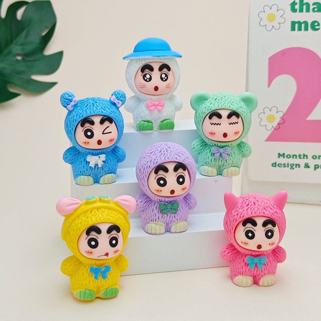 [15 #] การ์ตูนสัตว์ Shin-Chan diy เครื่องประดับอุปกรณ์เสริมเรซิ่นตกแต่ง ...