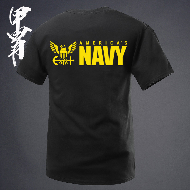 เกราะสไตล์ทหาร US Navy tactical เสื้อยืดคอกลมแขนสั้นผ้าฝ้ายพรีเมี่ยม ...