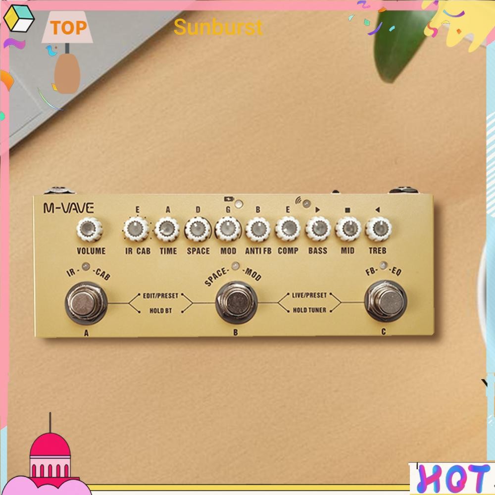 Multi Effects Pedal IR Reverb Tuning Record กีต้าร์โปร่ง Multi Effect ...