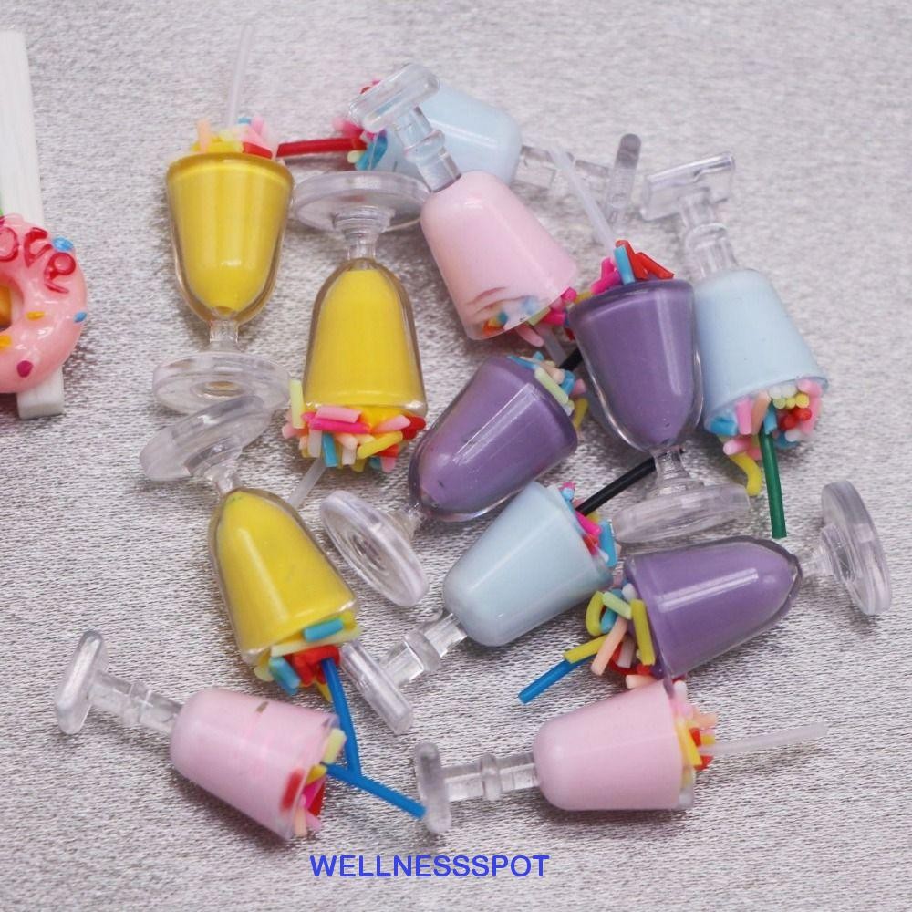 Wellnessspot 8 ชิ้น/เซ็ตอาหารของเล่น,DIY Mini ไอศกรีมตุ๊กตา,การ์ตูนตลกน่ารักไอศกรีมตุ๊กตาขนาด ...