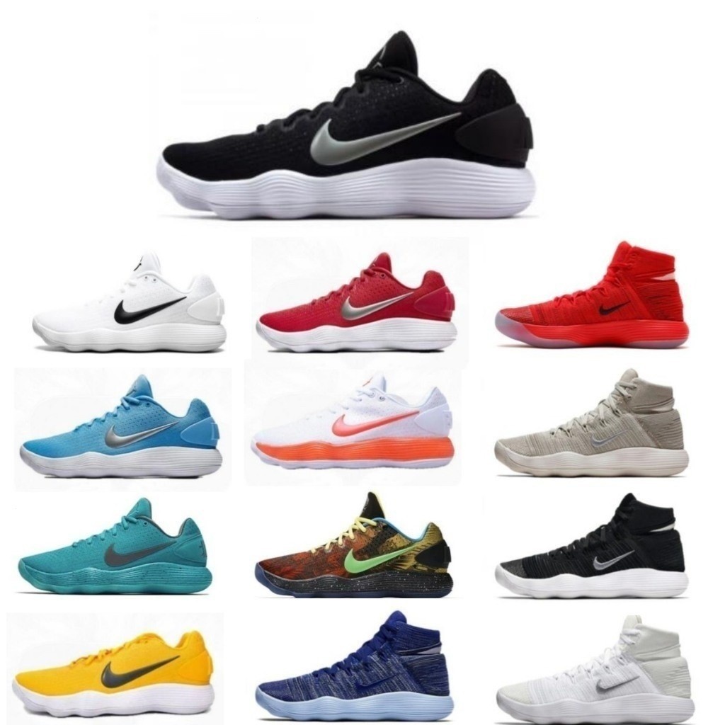 Nike Hyperdunk 2017ต่ำสีฟ้าสีส้ม HD2017ทนต่อการสึกหรอลื่นที่มีน้ำหนักเบาผู้ชายเทนนิสกันกระแทก ...