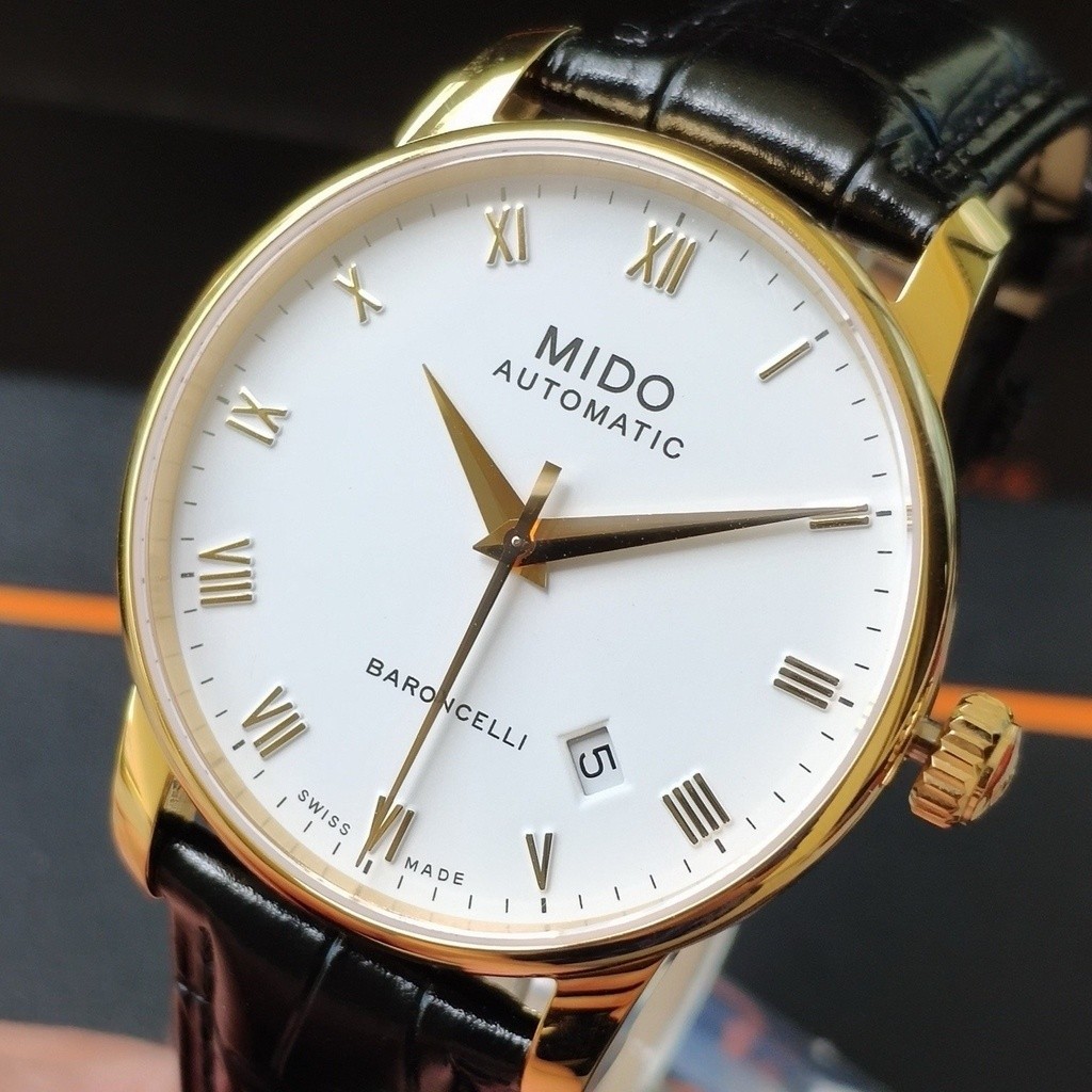 Mi * DO baronelli บรรยากาศคลาสสิกย้อนยุคหนังหน้าปัดกลมสีขาว BLSL1Simple ...