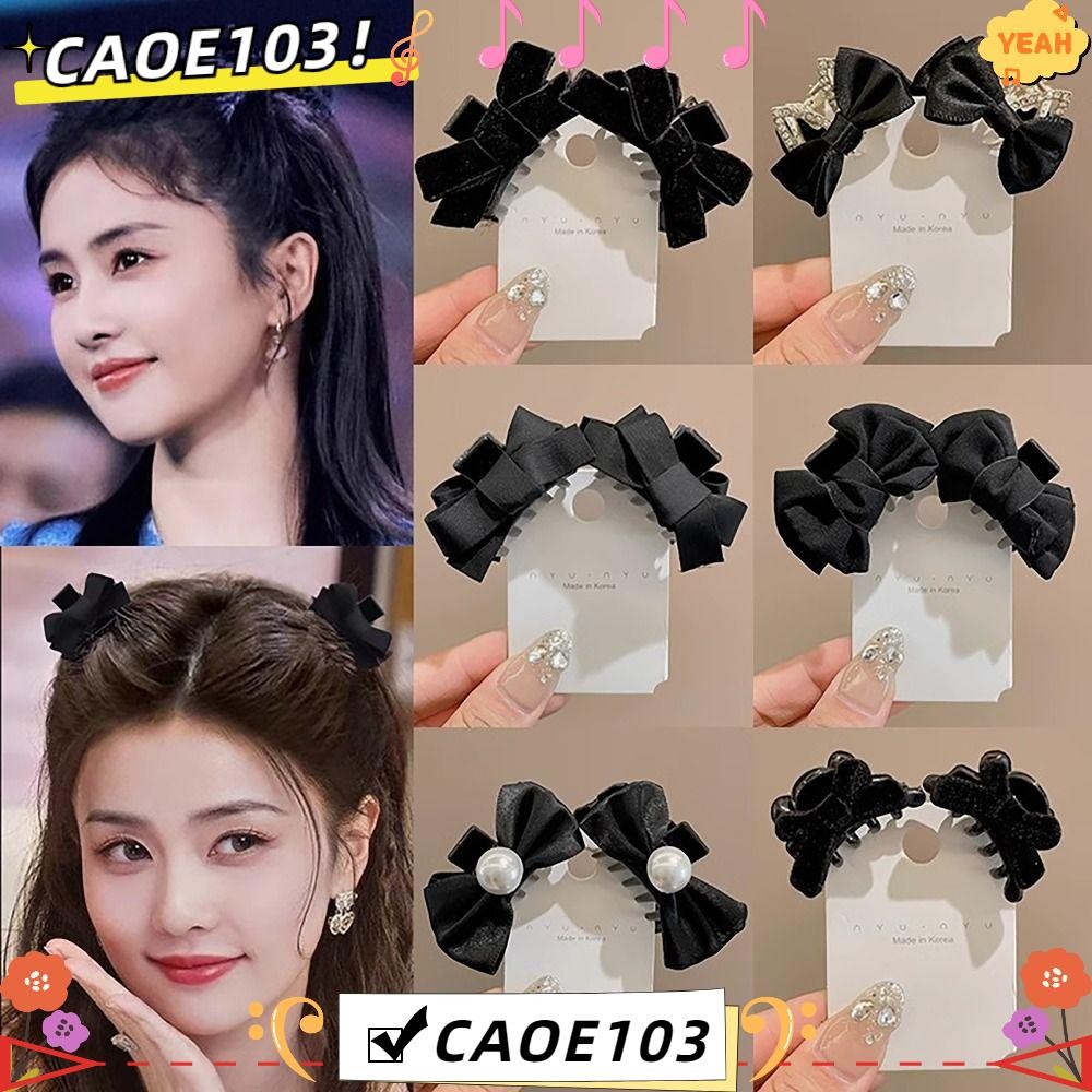 Caoe103 1 คู่ด้านข้าง Hairpin, Pearl Crown Bee Face Smaller Bowknot ...