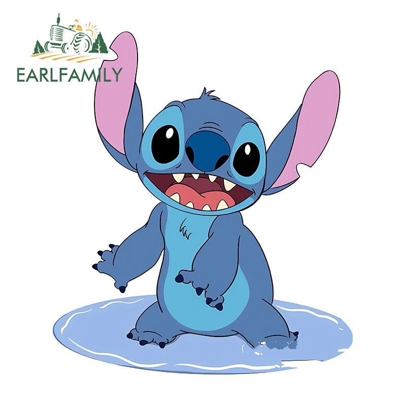 Earlfamily 13 ซม.Stitch น่ารักรถสติกเกอร์ Occlusion Scratch Caravan ...
