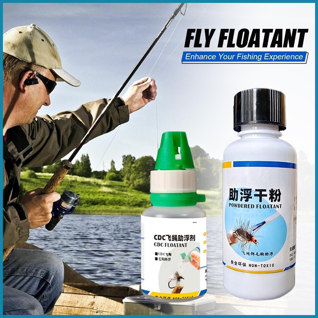 แห้ง Fly Powder เครื่องมือตกปลาผง Floatant เหยื่อตกปลาผง Long-Lasting ...