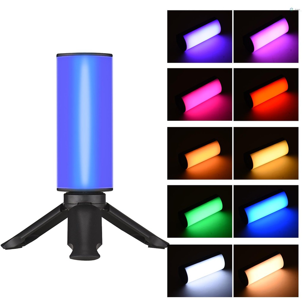 Andoer W100RGB Mini LED Video Light ชาร์จ RGB เติมแสง 2500K-9000K หรี่แสงได้ 20 เอฟเฟกต์แสง ...
