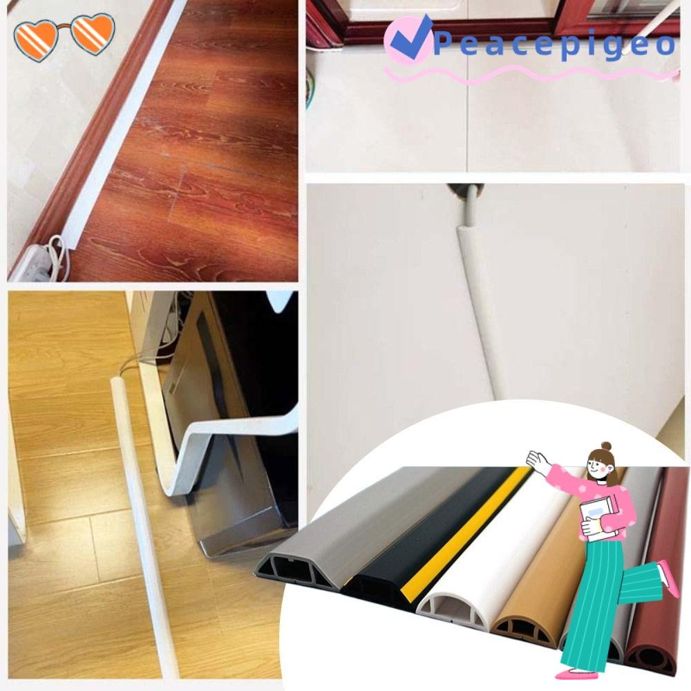PEACEPIGEO ฝาครอบสายไฟพื้นสายเคเบิลคอนซีลเลอร์จัดการสายฝาครอบสายไฟออแกไนเซอร์สายไฟสล็อตสายไฟ ...