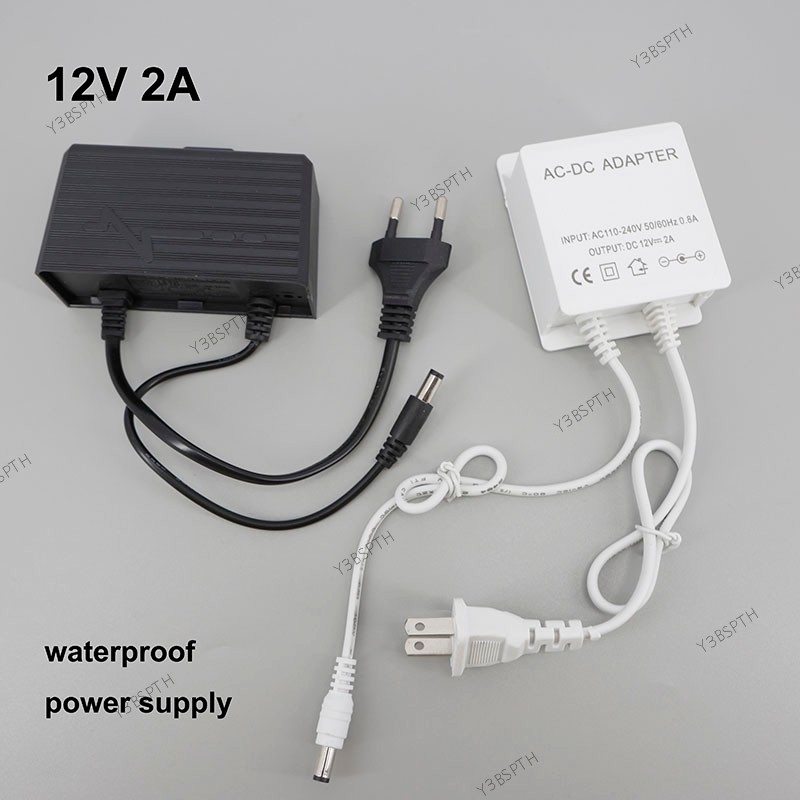 Mini DC 12V 2A แหล่งจ่ายไฟ 2000ma กันน้ํากลางแจ้ง US EU 24w อะแดปเตอร์ ...