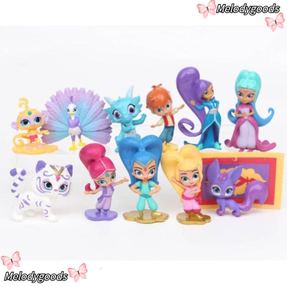 MELODG 12 ชิ้น/เซ็ต PVC รุ่น, Troll สาขาการ์ตูนตัวอักษร Elf ตุ๊กตาของ ...