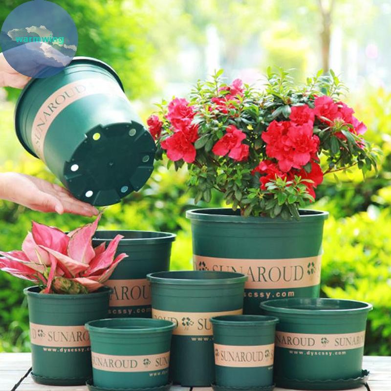 Warmwing 4 ขนาดที่มีอยู่/แกลลอน Planter รอบ/หนาสีเขียว Root Control หม้อ/เรซิ่นพลาสติก Planter ...