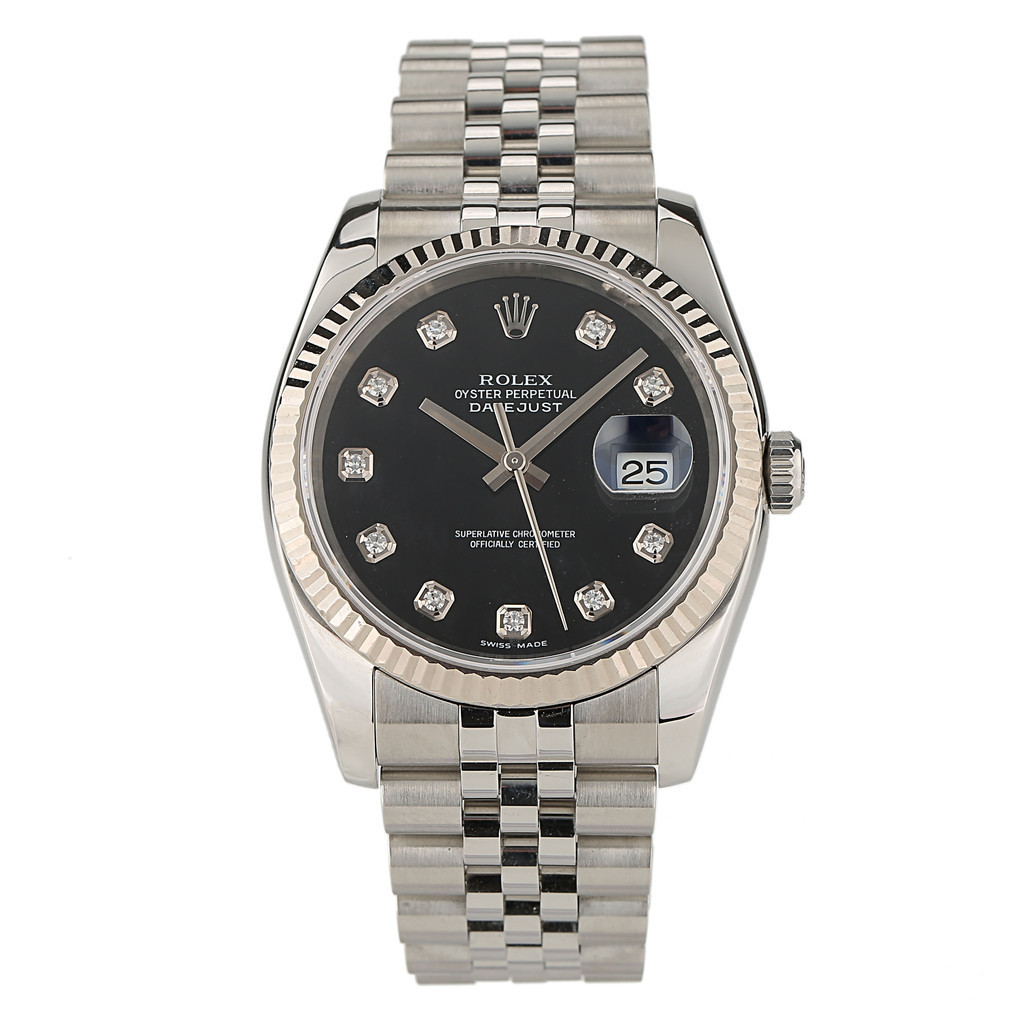 Rolex Rolex Platinum Ring Original Inlaid Hour Mark Diamond นาฬิกา ...