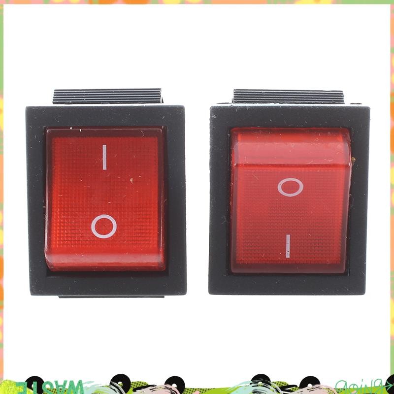 16a/250vac 20A/125VAC ไฟแสดงสถานะสีแดง 4 Pin ON/OFF DPST Rocker Switch ...
