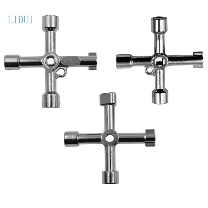 Lidu1 4 Way Key Multi-Functional Utilties ประแจกุญแจ Universal Cross ...