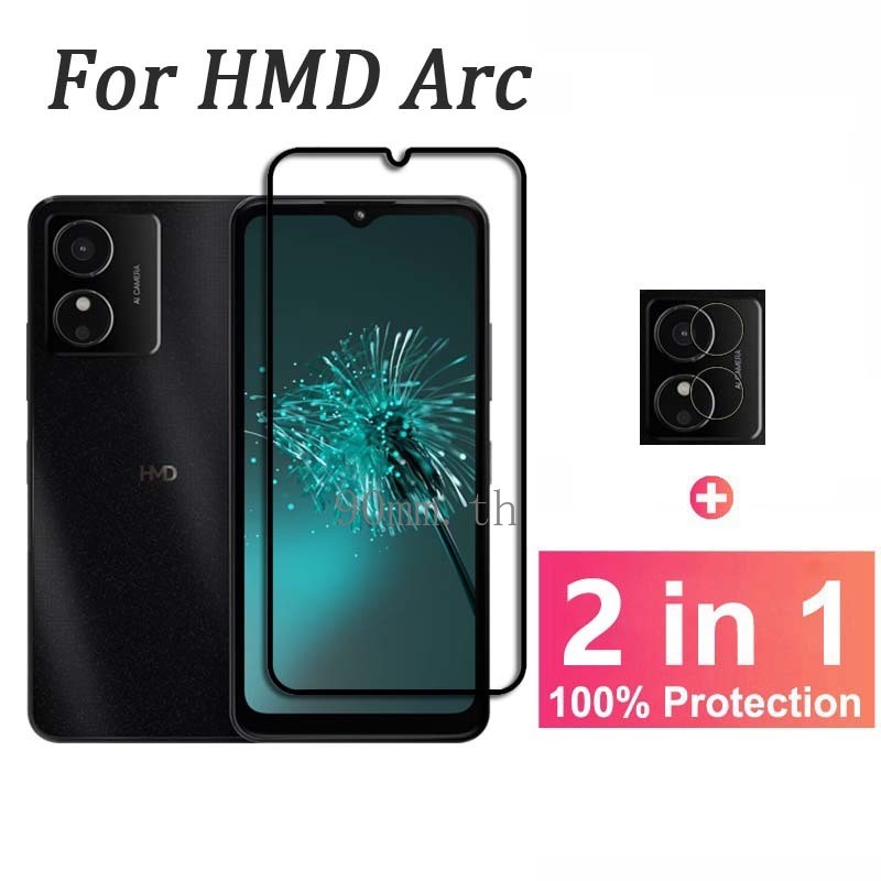 ฟิล์ม HMD Arc กระจกนิรภัย 2 in 1 สำหรับตัวป้องกันหน้าจอ ฟิล์ม สำหรับ HMD Arc Skyline Fusion ...