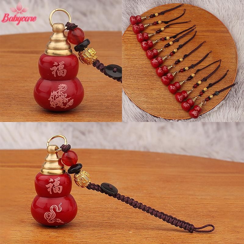 Byce> Cinnabar Red Calabash Pendent Hollow Bottle Package สามารถเปิด ...