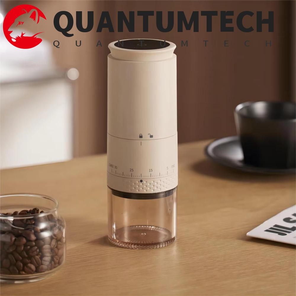 QUANTUMTECH เครื่องบดเมล็ดกาแฟ|เครื่องบดกาแฟไฟฟ้าอัตโนมัติแบบชาร์จไฟได้,แบบพกพาปรับมินิเซรามิกบด ...