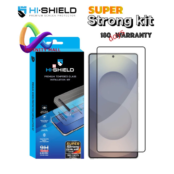 HI SHIELD 2.5D Super Strong Kit ฟิล์มกระจก มีบล็อค สำหรับ SAMSUNG Galaxy S25 Ultra รับประกัน 180 ...