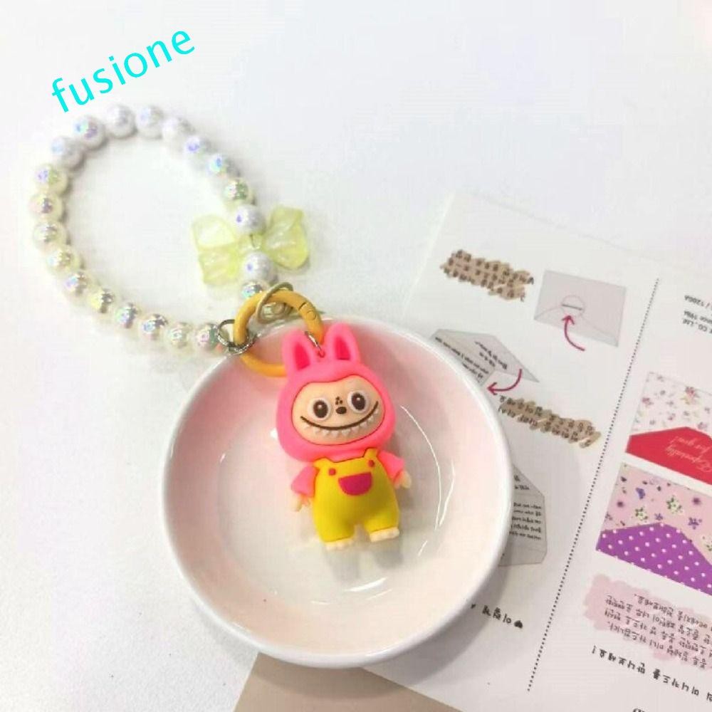 FUSIONEDGE Stand Up Labubu จี้,รอบลูกปัด PVC Labubu ลูกปัดพวงกุญแจ ...