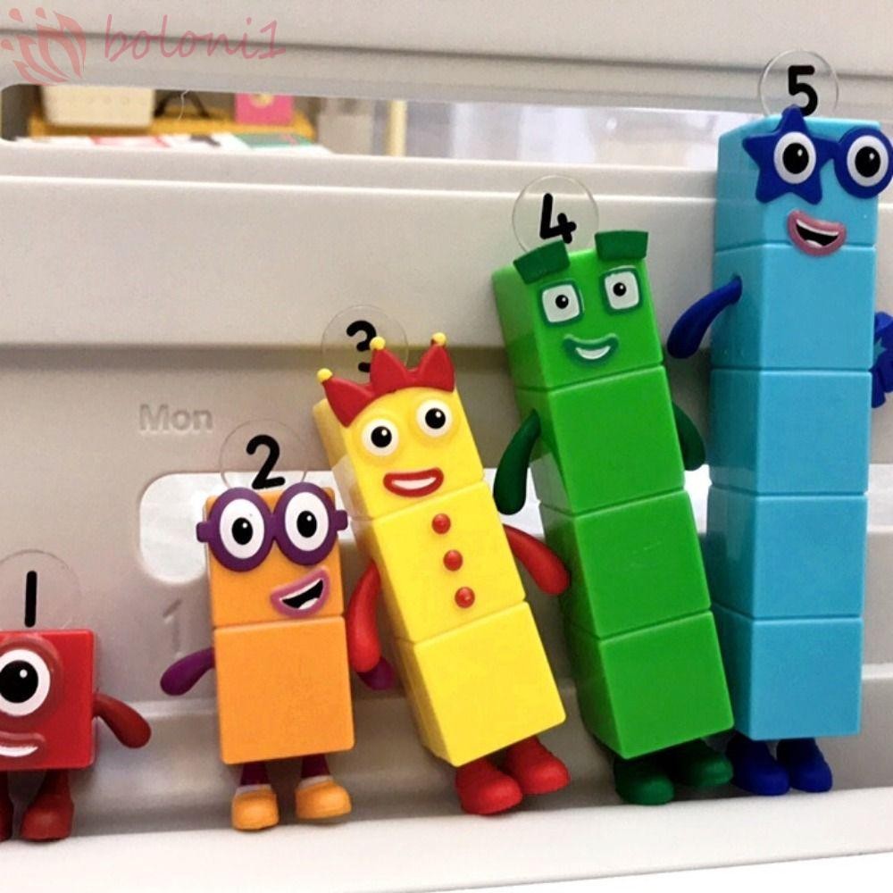 [ปลาค็อด] 5ชิ้น/เซ็ต Numberblocks Action Figure, Small Square People 1 ...