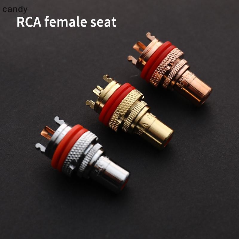 Ndy 1 ชิ้น/1 คู่ทองแดง CMC RCA หญิง Terminal Jack ซ็อกเก็ต AV Audio Video Connector N | Shopee ...