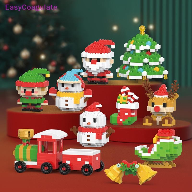 Eas 3 ชิ้น Mini Building Blocks Santa Claus รุ่นคริสต์มาส Micro อิฐ ...