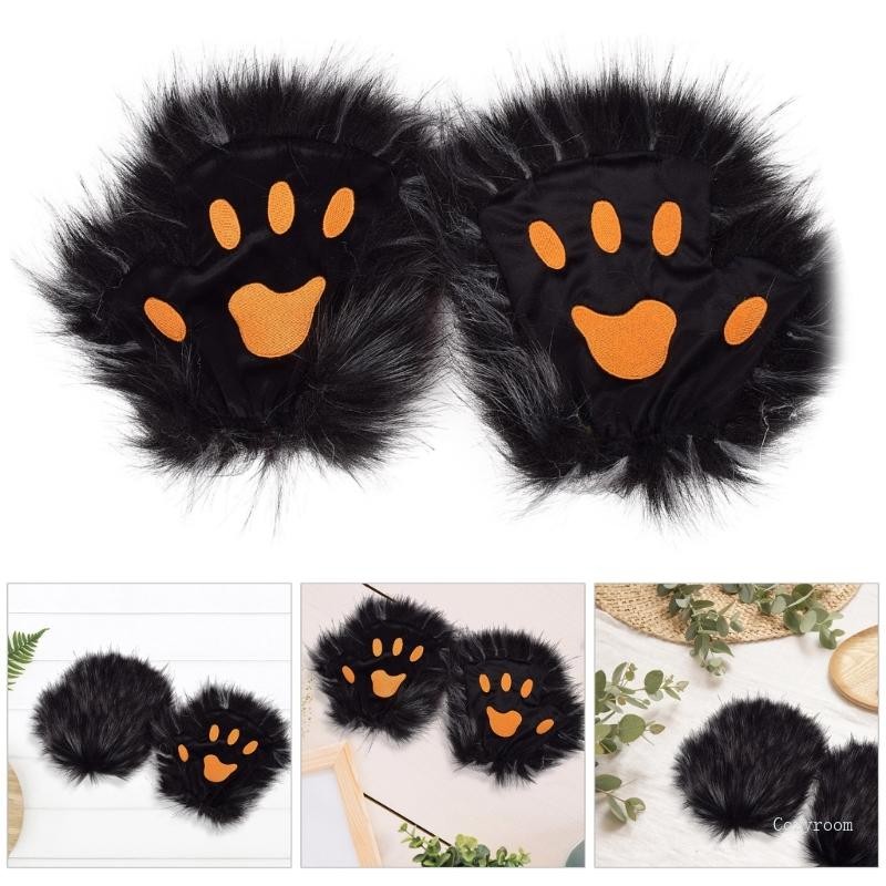 Crazy Cosplay อะนิเมะถุงมือ Furry ขนาดใหญ่ลูกแมว Devil Paws Carnivals Party ของเล่น | Shopee ...