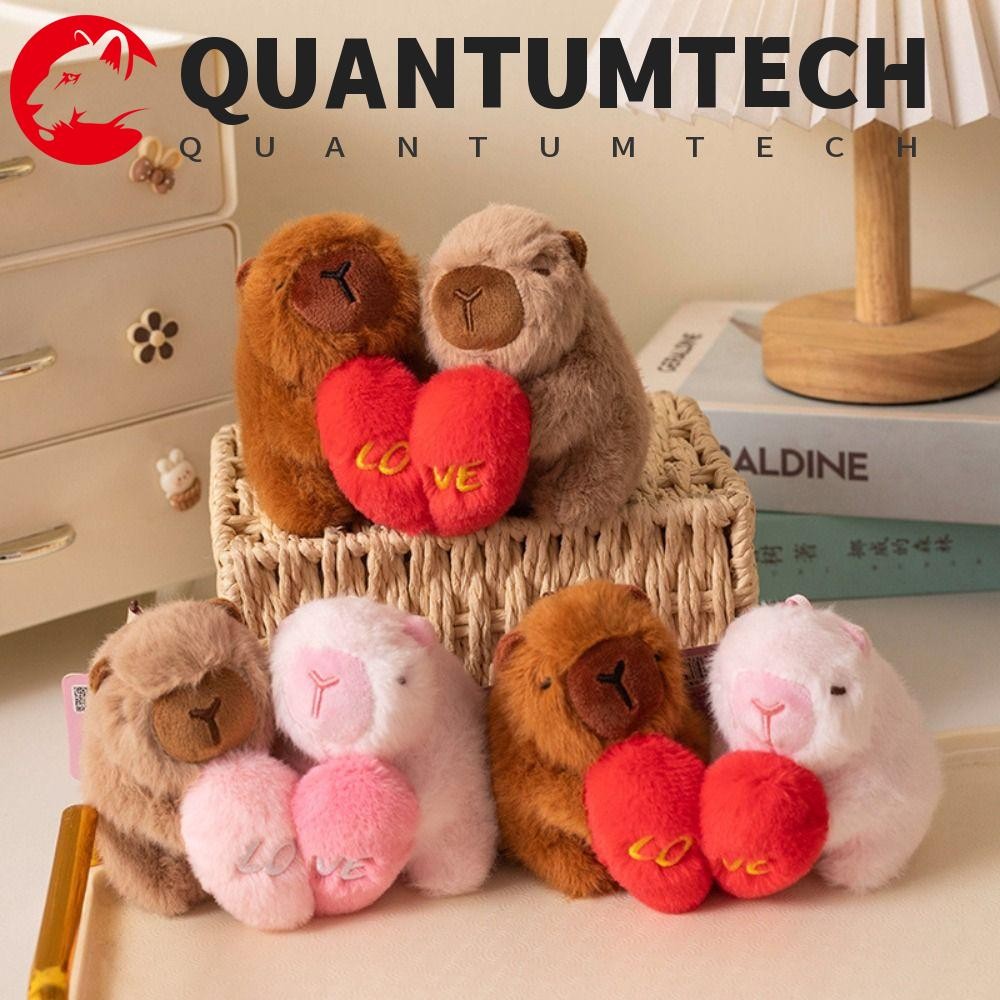 QUANTUMTECH ตุ๊กตาพวงกุญแจคู่,การ์ตูนหวาน Capybara ตุ๊กตาพวงกุญแจ,สัตว์น่ารัก Kawaii แม่เหล็ก ...