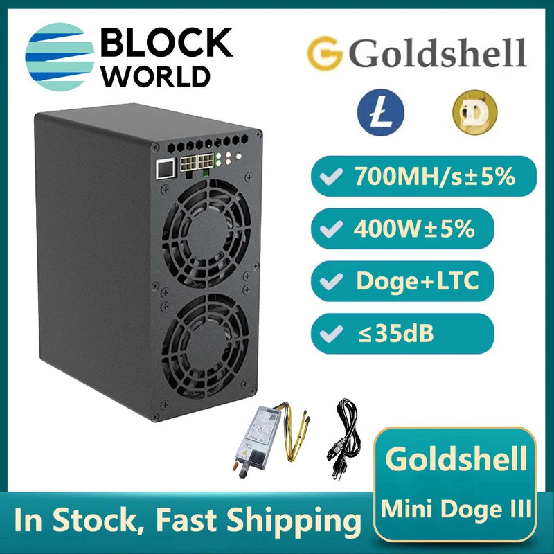 ใหม่ Goldshell MINI DOGE III 700MH/S 400W พร้อม PSU 750W เครื่องขุด ...