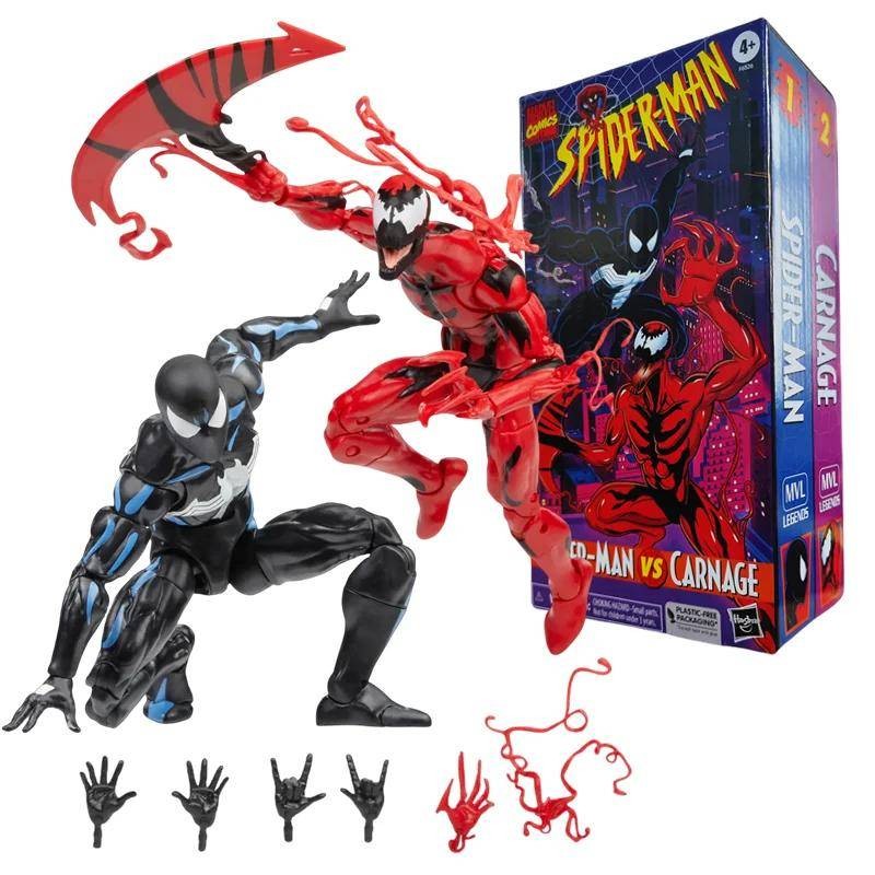 Spider-man Vs Carnage Figurine Symbiote Klyntar Movable Marvel Legends ...