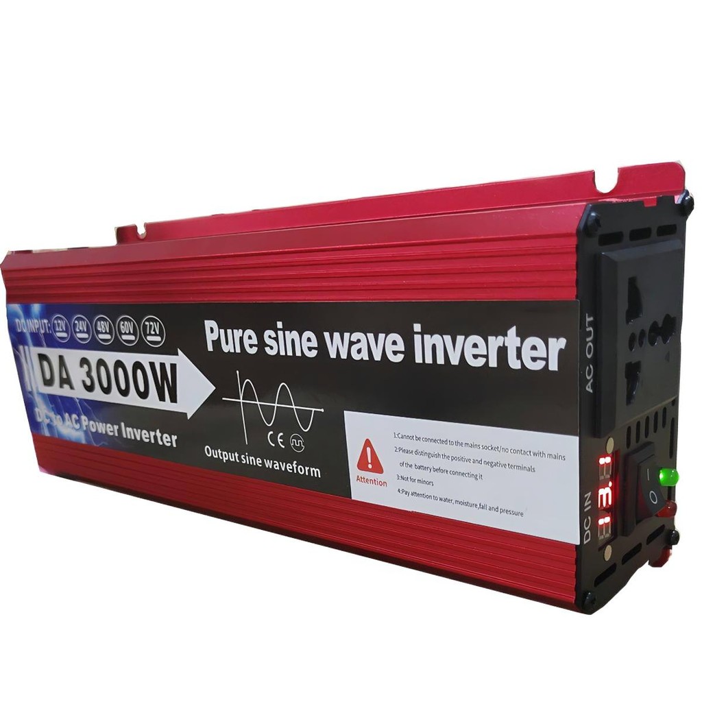 DA3000W อินเวอร์เตอร์ เพียว ซาย เวฟ Inverter12V 24V to 220V ตัวแปลงไฟ ...