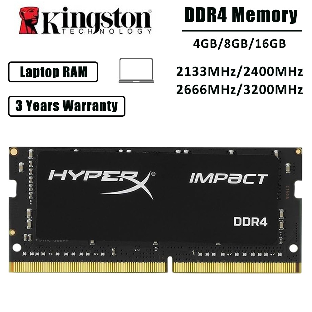Kingston Hyperx Impact DDR4 RAM 4GB 8GB 16GB 2133 2400 2666 3200Mhz หน่วยความจำ SOIDMM สำหรับ ...