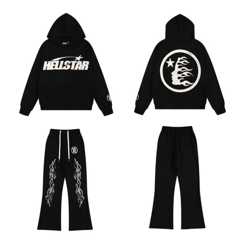 ขายร้อน H528 สีดํา Hip Hop Hellstar Hellstar Hoodie High Street ผู้ชายผู้หญิงหลวม Hooded ...