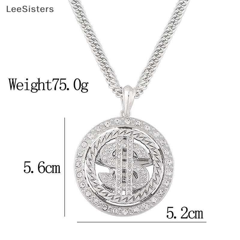 Leesisters Big Rotatable US Dollar Money Sign จี้สร้อยคอผู้ชาย Rapper ...