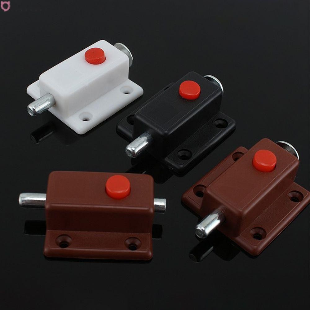 CLEMMENT 10PCS Solid Door Latch ปุ่มความปลอดภัยอัตโนมัติฮาร์ดแวร์ ...