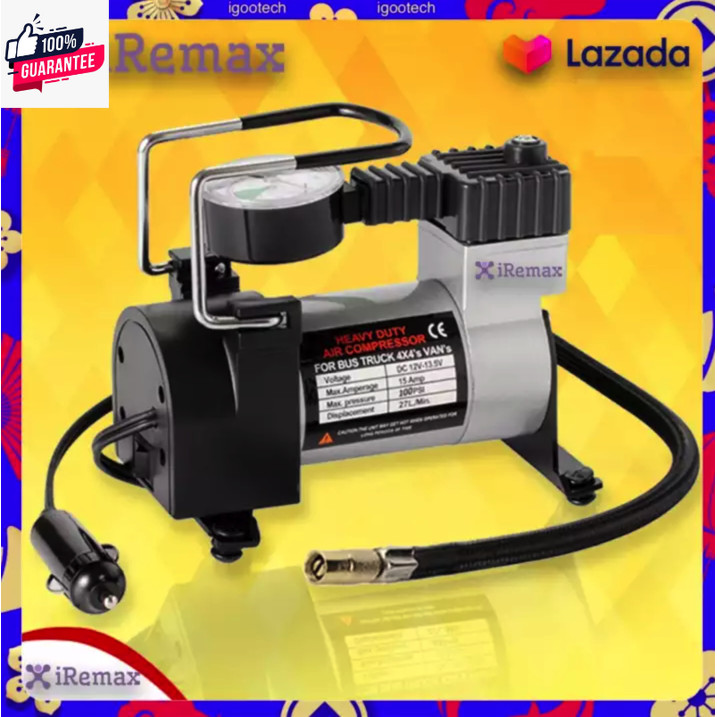 iRemax 12Vปั๊มลมไฟฟ้าติดรถยนต์,ปั๊มลมรถยนต์,150PSIปั๊มลมไฟฟ้าดิจิตอล ...