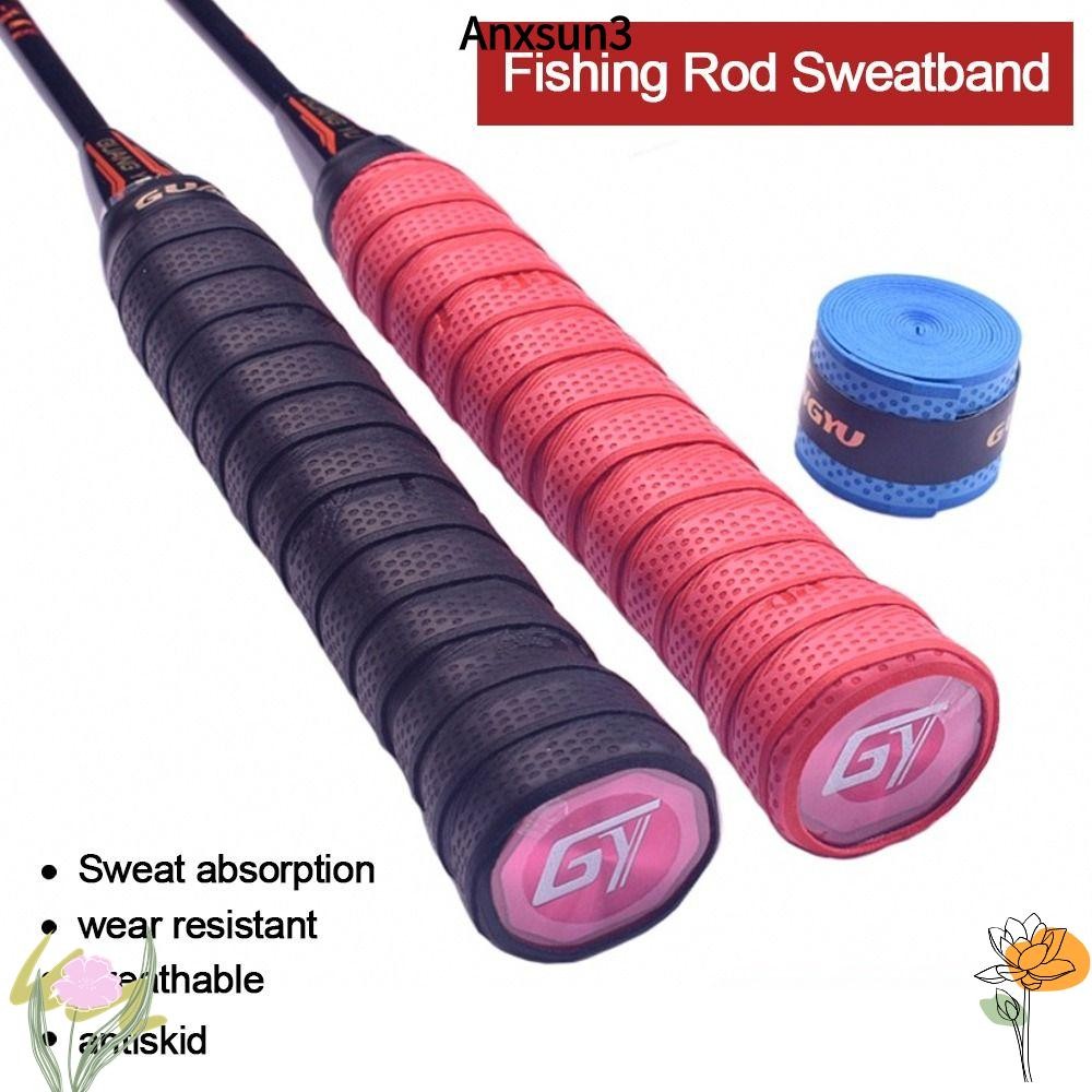 ANXSUN3 เบ็ดตกปลา Sweatband, Gradient สีสัน Anti Slip Racket Grip Tape ...