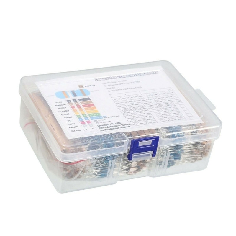 Pcf* 2600 ชิ้น 130 ค่าชุดตัวต้านทาน 1Ohm-10MOhm ตัวต้านทานฟิล์มโลหะ 0 ...