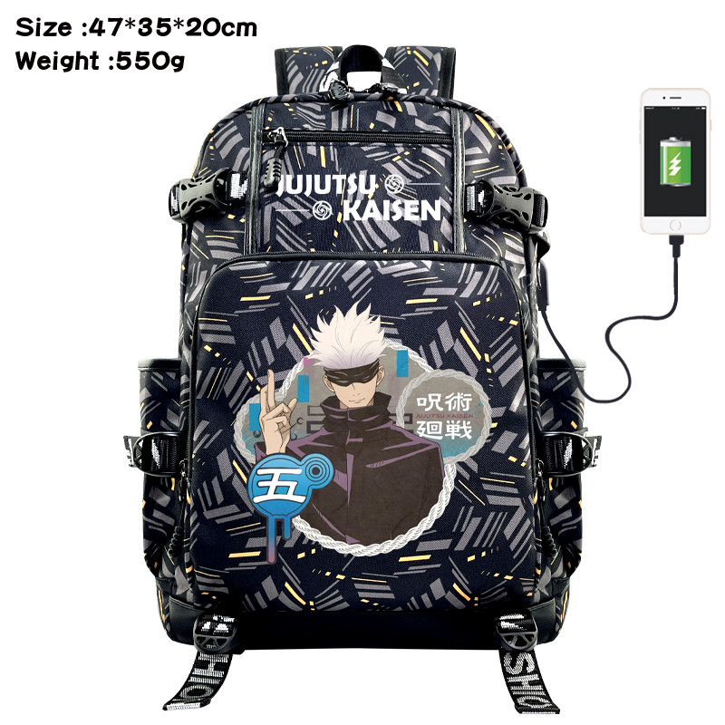 Jujutsu Kaisen Satoru Gojo ผ้าใบการ์ตูนพิมพ์กระเป๋านักเรียนเด็กพอร์ต ...