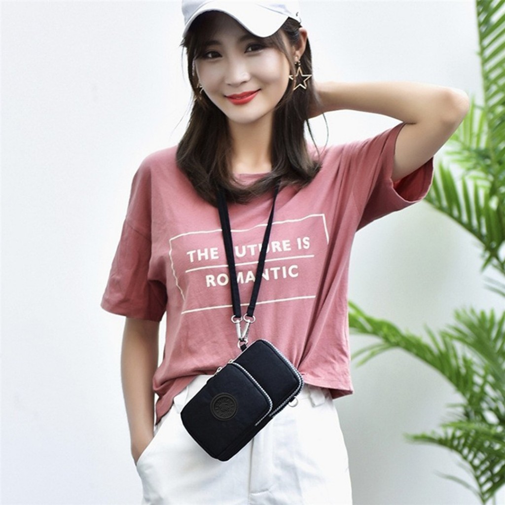 xspeedfashion(X2284) กระเป๋าสะพายข้างใส่มือถือป้าย (LENIRA) เป็นผ้าไน ...