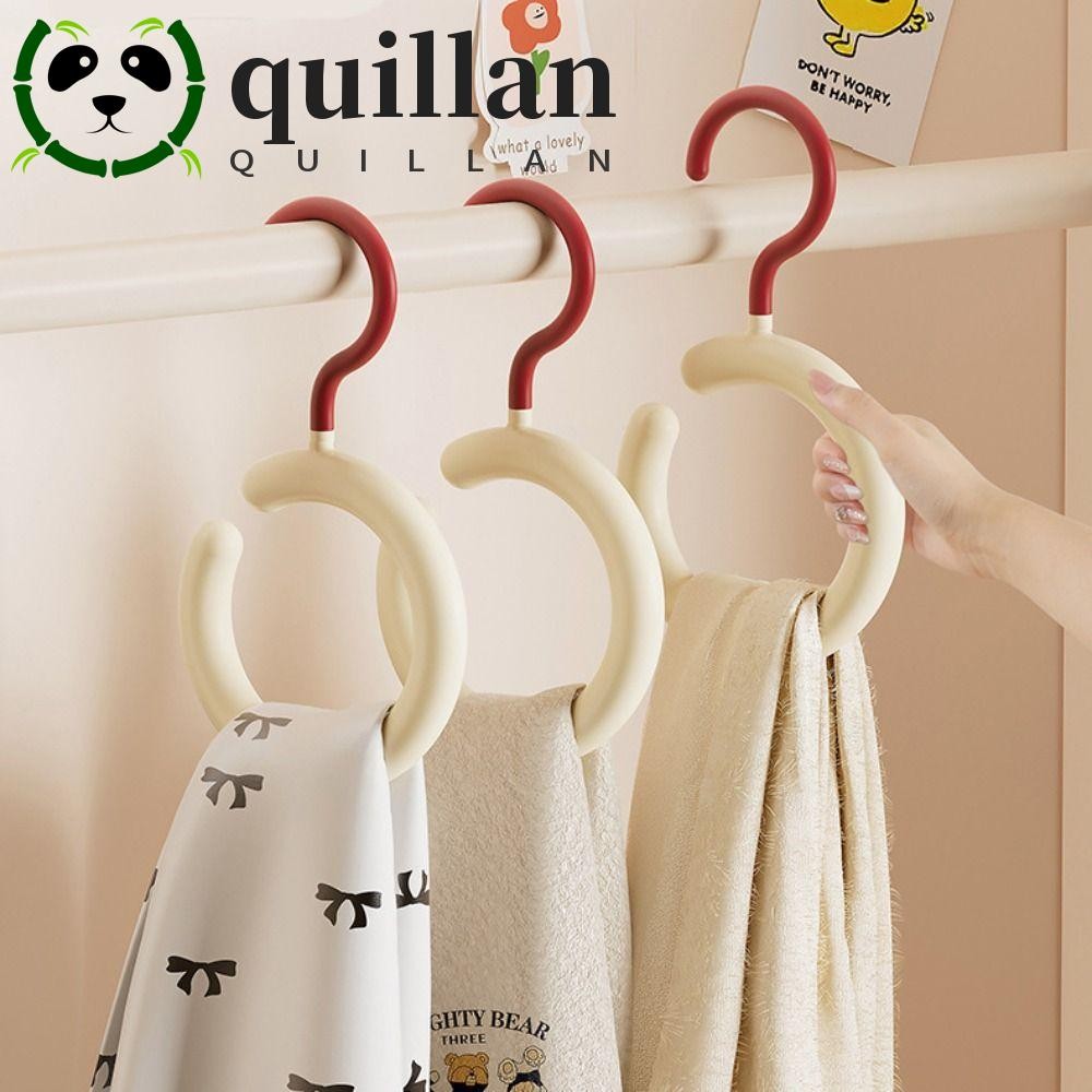 QUILLAN Round Scarf Tie Hanger, Space Saving Ring Clothes Hanger, Multi ...