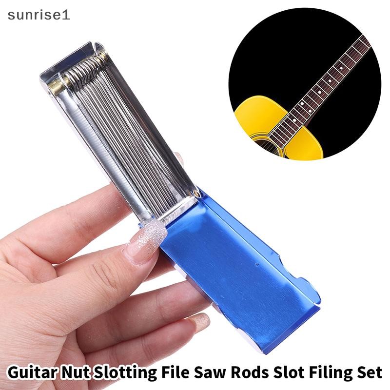 [ใหม่] กีตาร์ Nut Slotting File Saw Rods Slot Filing ชุดแบบพกพา DIY ...