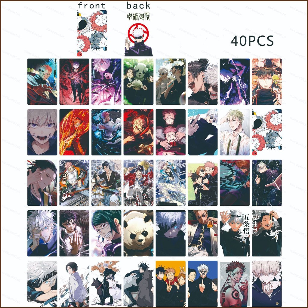ST3 40 ชิ้น/เซ็ตเลเซอร์การ์ด Jujutsu Kaisen lomo การ์ด Satoru Gojo Itadori Yuji Ryomen Sukuna คอ ...