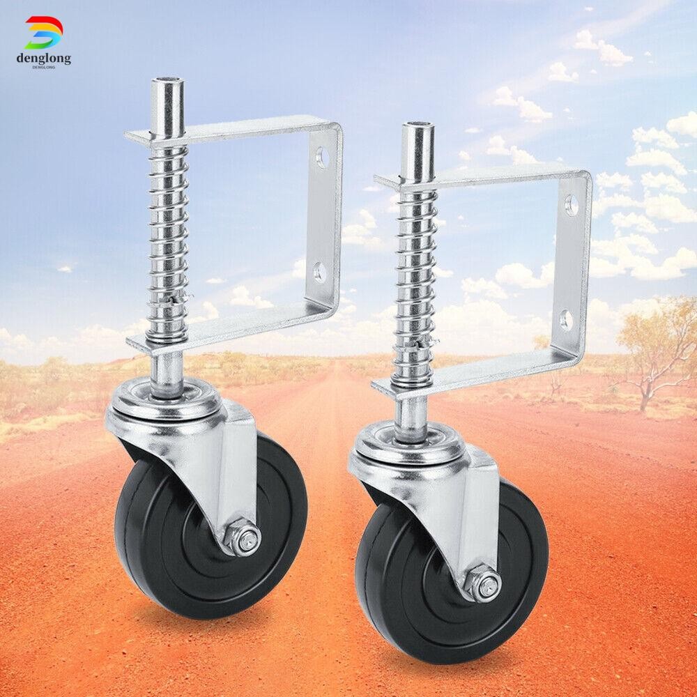 DENGLONG ล้อประตูล้อทนทานยาง Mute 4 นิ้วล้อสปริง | Shopee Thailand