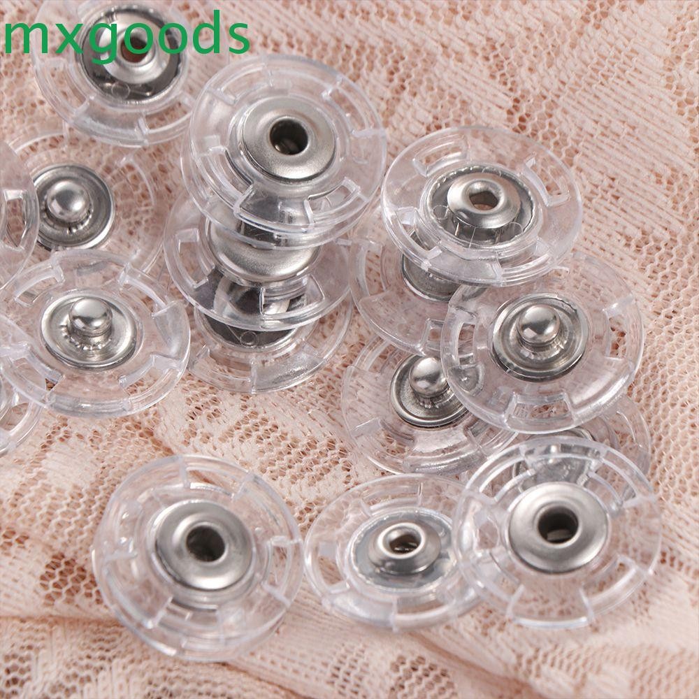 MXGOODS 10ชิ้นปุ่มสแน็ปที่มองไม่เห็น,รอบพลาสติกโปร่งใสปุ่มสแน็ป,อุปกรณ์เย็บผ้าโปร่งใสจับมือยึด ...